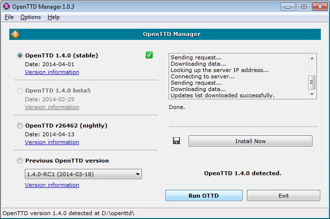 OpenTTD | OpenTTD Updaters